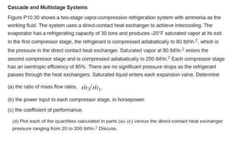 Solved Cascade And Multistage Systems Figure P1030 Shows A