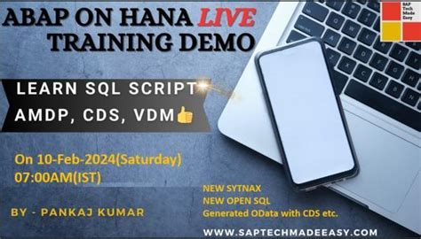 Pankaj Kumar On Linkedin Abap On Hana Live Training Demo 10th Feb At