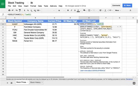 Bagaimana Melacak Data Saham Dalam Google Sheets Dengan Function