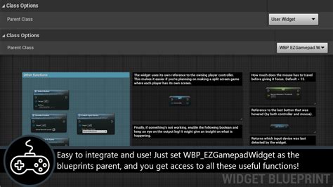 Ezgamepadwidgets Simple Widget Gamepad Support In Blueprints Ue