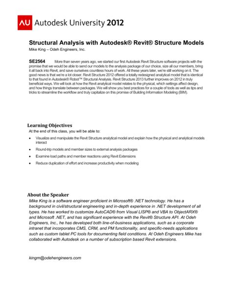 Structural Analytical Model