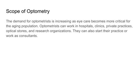 PPT BSc Optometry Course PowerPoint Presentation Free Download ID