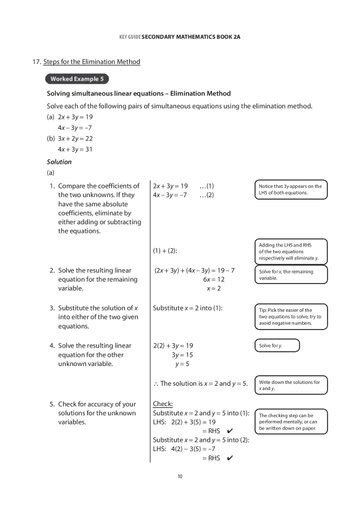 Key Guide Secondary Mathematics Book 2a Openschoolbag