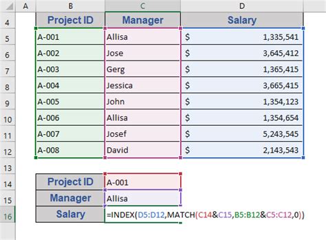 Excel Formula To Compare And Return Value From Two Columns
