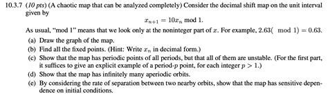 Solved Xn Xnmod As Usual Mod Means That We Look Chegg Com