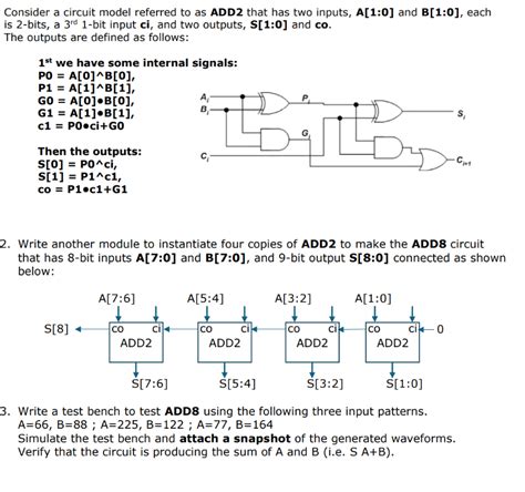 Solved Consider A Circuit Model Referred To As Add2 That Has Two
