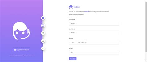 Uvdesk Helpdesk Sign Up Flow