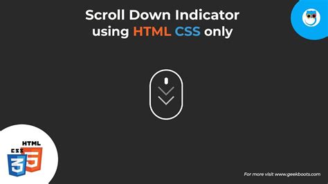How To Create A Scroll Down Indicator Animation In Html Css Only