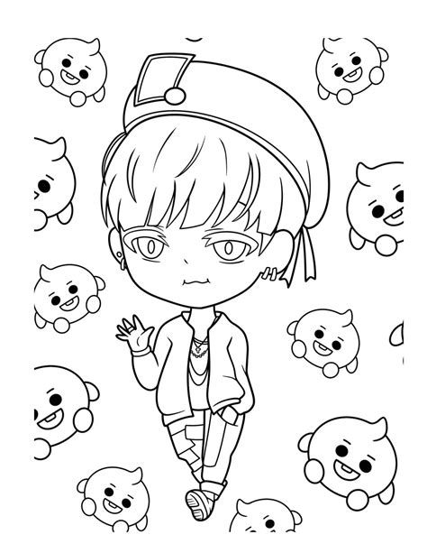 Desenhos De Bts Para Imprimir E Colorir