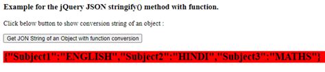 Jquery Json Stringify Working Of Jquery Json Stringify With Examples