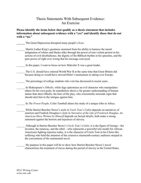 Identifying Thesis Statement Worksheet Pro Worksheet