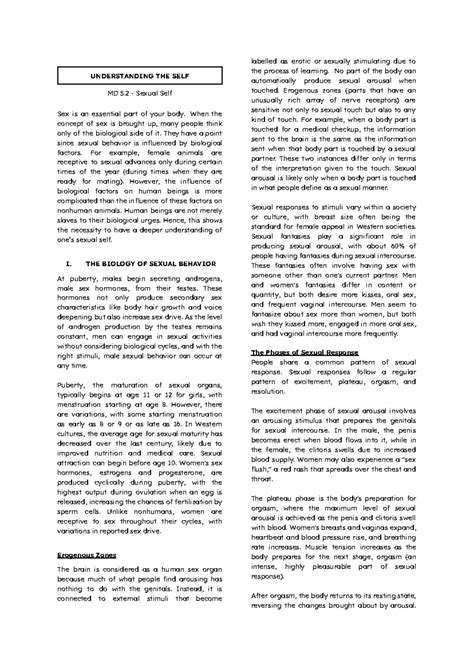 G Psyc101 Uts Md 52 Sexual Self Sex Is An Essential Part Of