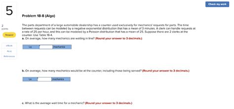 Solved Check My Work 5 Problem 18 8 Algo 2 Points The