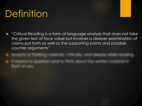SOLUTION: Critical reading and analytical reading - Studypool