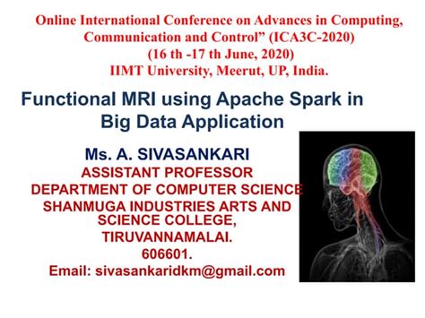 functional mri using apache spark in big data application ppt