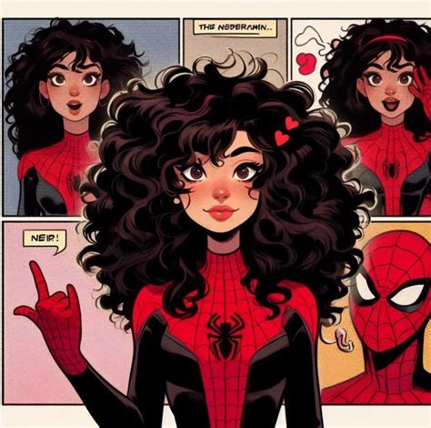 Cute Spider Women Pfp In 2024 Curly Hair Cartoon Spider Girl