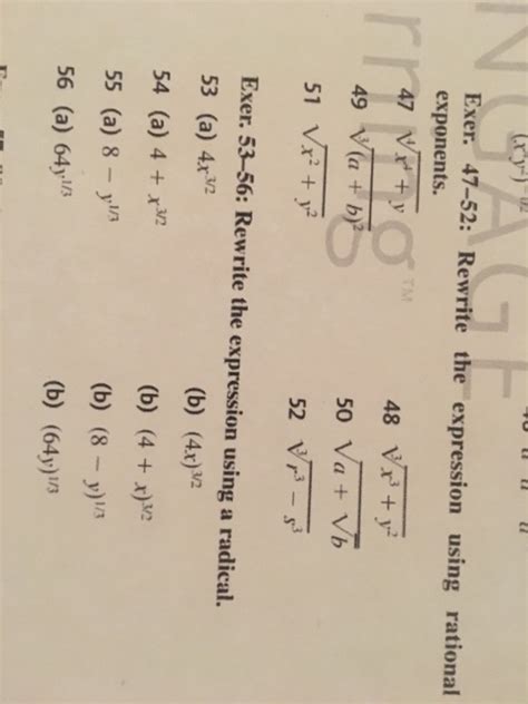 solved rewrite the expression using rational exponents 4