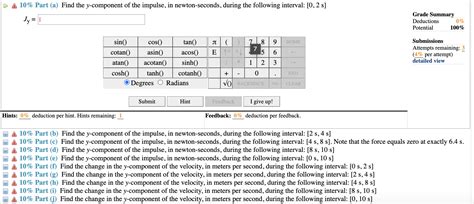 Solved 17 Problem 4 The Y Component Of A Force On 76
