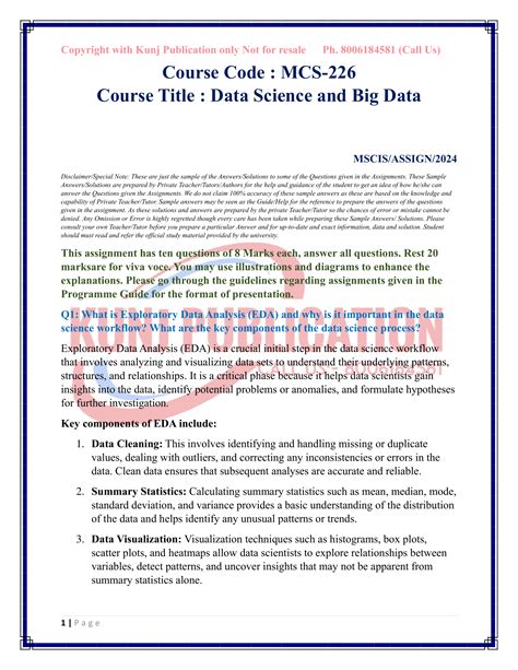 Ignou Mcs 226 Solved Assignment Jan 2024 English Medium