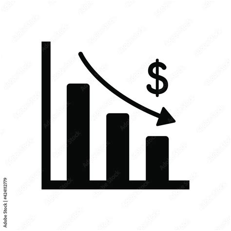 Sales Decrease Chart Icon Stock Vector Adobe Stock