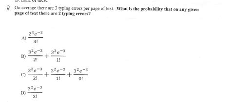 solved 2 on average there are 3 typing errors per page of
