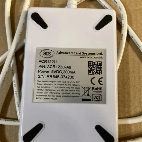 ACS USB NFC Card Reader Writer ACR U A Contactless RFID Smart Card Reader PicClick CA