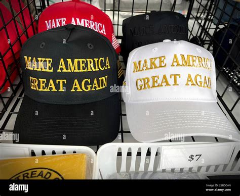 Miami Usa January 19 2025 Make America Great Again Hats On Display