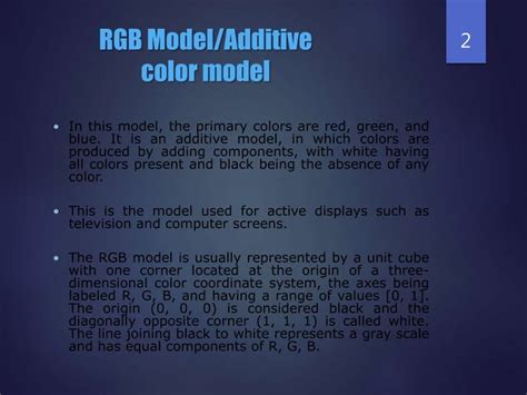 Rgb Colour Model Pptx