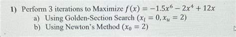 solved 1 perform 3 iterations to maximize