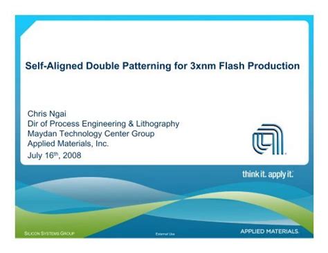 Self Aligned Double Patterning For 3xnm Flash Production Sokudo