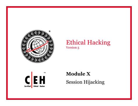 Ceh V5 Module 10 Session Hijacking Pdf Computer Networking Computing
