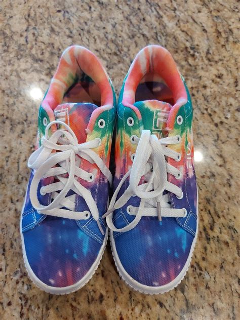 Fila Tie Dye Panache Stack Platform Rainbow Sneakers Gem