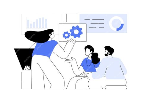 Ilustración Vectorial De Dibujos Animados Aislados De Gestión De