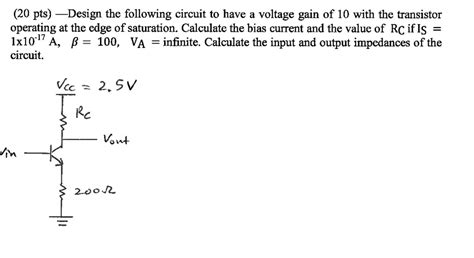 Solved Pts Find The Base Current Base Voltage Chegg Com