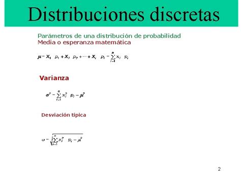 Distribuciones Discretas Distribuciones De Variable Discreta Se Denomina