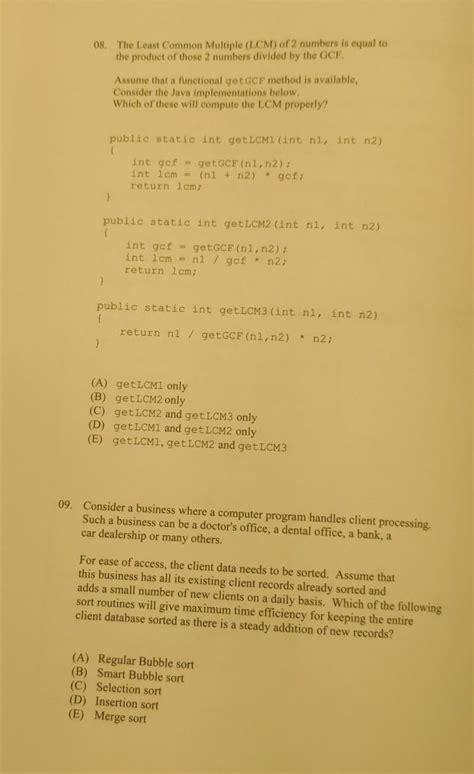 Solved The Least Common Multiple LCM Of Numbers Is Chegg
