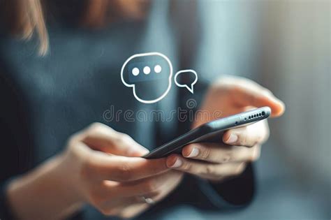 close up of woman s hands using a smartphone for instant messaging sending and receiving chat