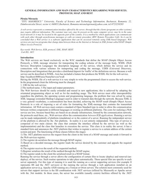 Pdf General Information And Main Characteristics Regarding Web