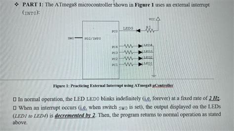 solved part 1 the atmega8 microcontroller shown in figure