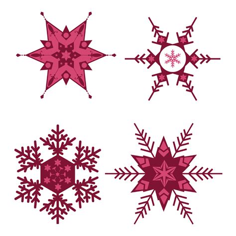 Free Red Snowflake Vector Template To Edit Online