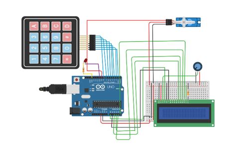 Circuit Design My Arduino Project Keypad Door Lock Tinkercad
