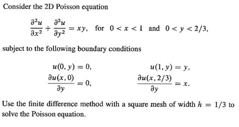 Solved Consider The D Poisson Chegg Com