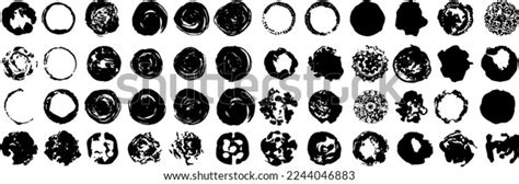 Vector Image Black Ink Blobs Spots Stock Vector Royalty Free