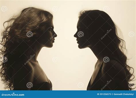 Creative Silhouette Artwork Merging Two Faces Side Profile And Frontal