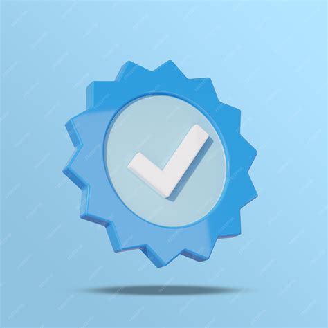 Premium Photo Profile Verification Check Mark Social Media Icon Blue