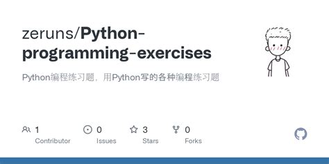 Github Zeruns Python Programming Exercises Python Python