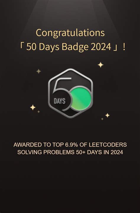 akshat singh parmar on linkedin got my 50 days leetcode badge hello