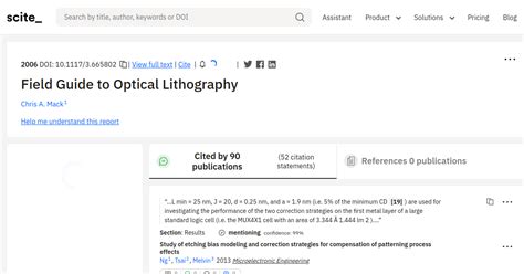 Field Guide To Optical Lithography
