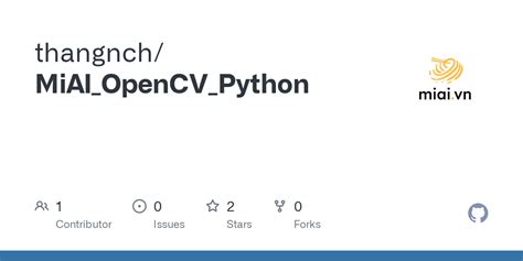 Github Thangnch Miai Opencv Python