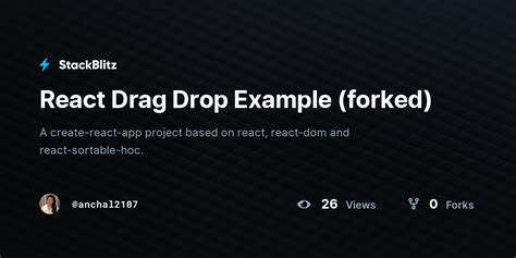 React Drag Drop Example Forked Stackblitz